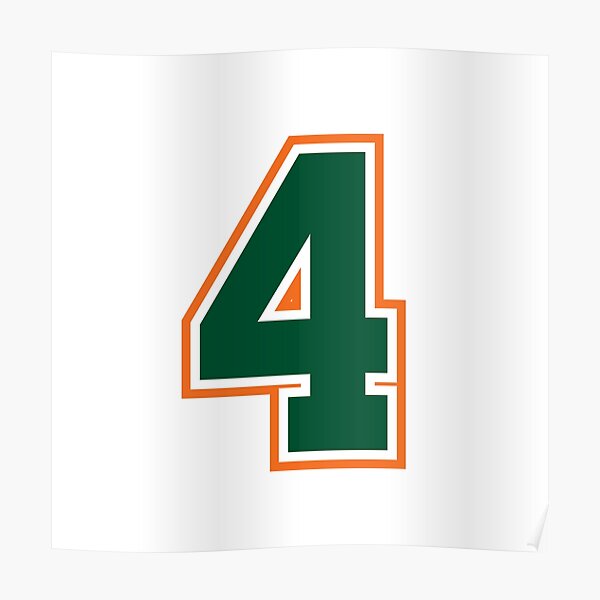 "4 Jersey Number Number four Straight From Miami" Poster by Urosek ...