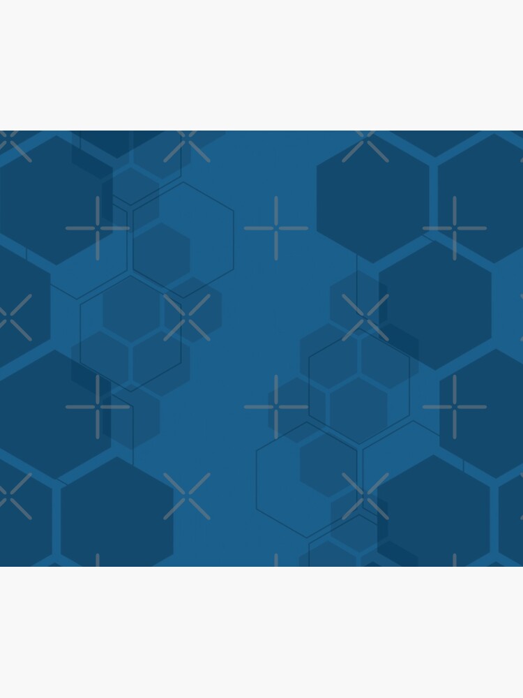 "Honeycomb Tech Pattern with Blue Background" Poster by monoRad | Redbubble