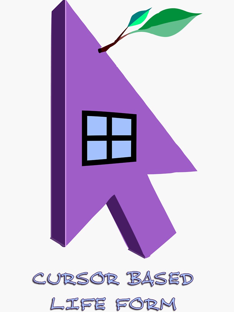 "Cursor based life form" Sticker for Sale by johnkurtyka | Redbubble