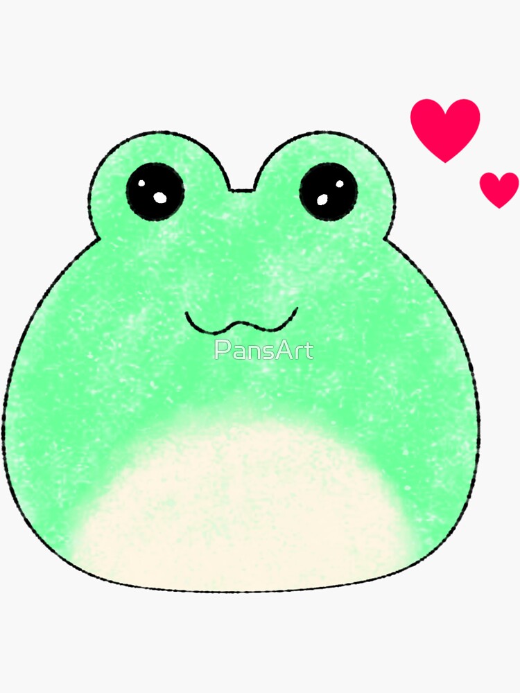 "Chibi Green Frog" Sticker for Sale by PansArt | Redbubble