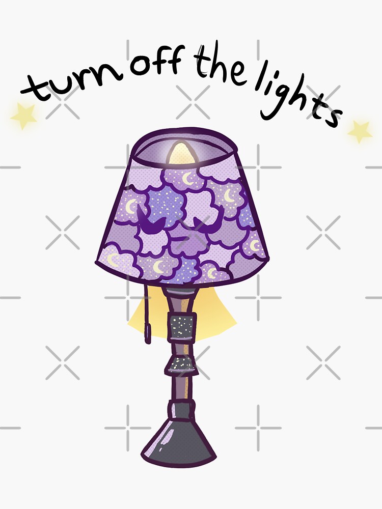 "Purple Moon Lamp" Sticker for Sale by Jeminarr | Redbubble
