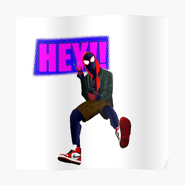 "Miles morales Hey!!" Poster for Sale by varunpawararts | Redbubble