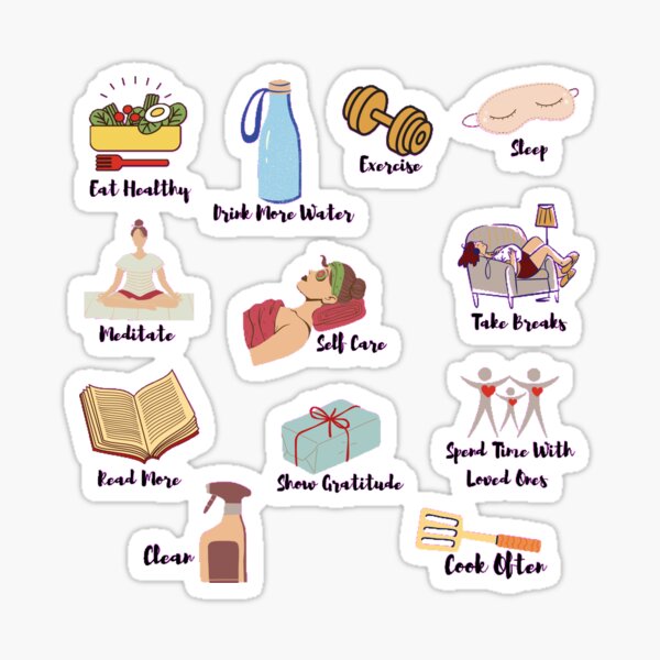 "Everyday Positive Habits For Healthy Living" Sticker for Sale by ...