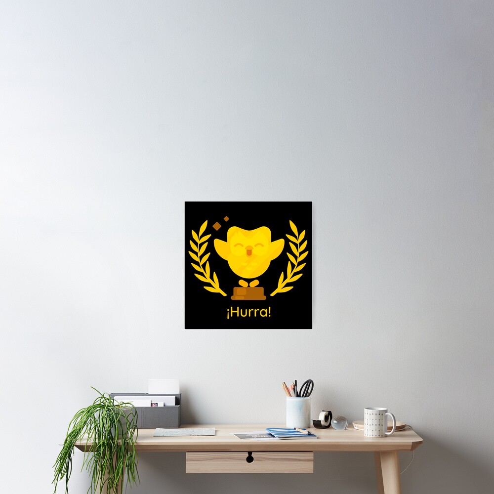"Duolingo trophy - Spanish" Poster by GoldenQuotes | Redbubble