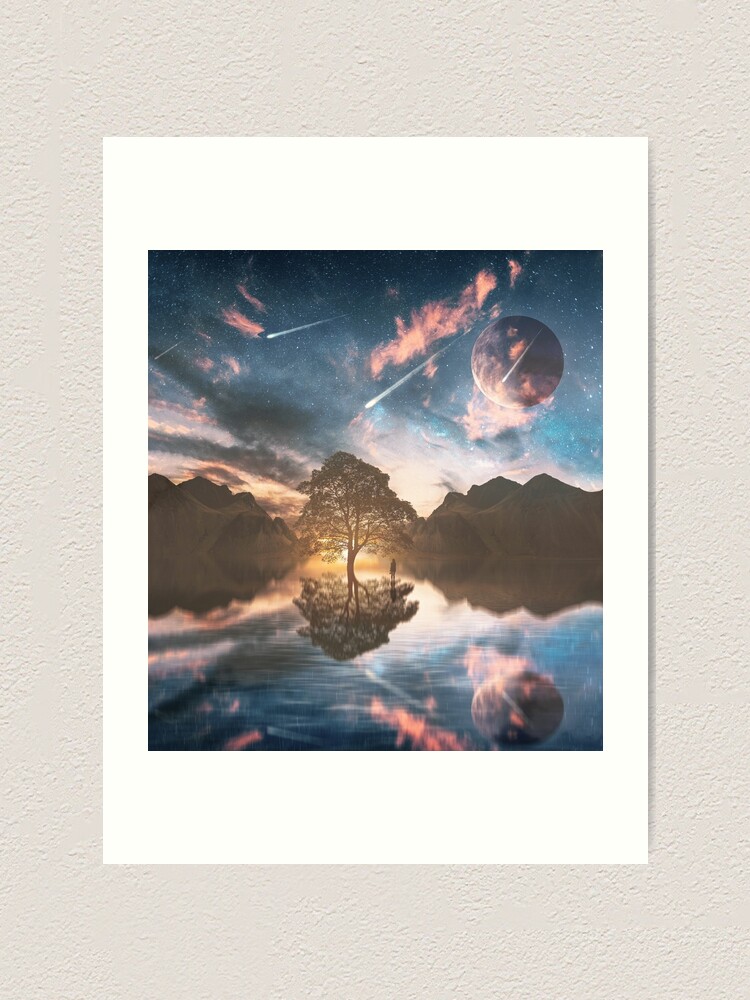 "space tree" Art Print for Sale by Trigonal-art | Redbubble