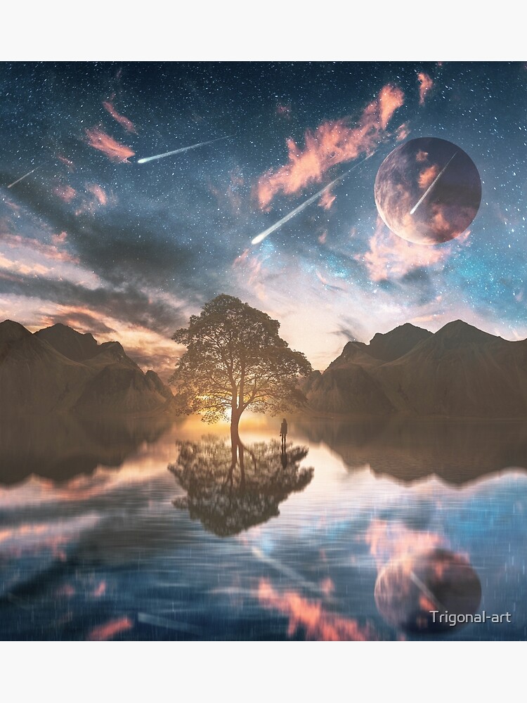 "space tree" Art Print for Sale by Trigonal-art | Redbubble