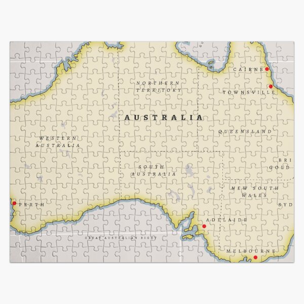Map Of Australia Jigsaw Puzzles | Redbubble