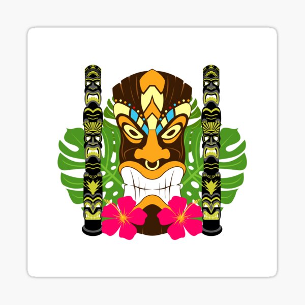 "Tiki Statue & Totems" Sticker by defilemorality | Redbubble
