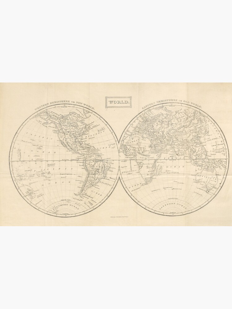 "Vintage Map of The World (1857)" Poster for Sale by BravuraMedia ...