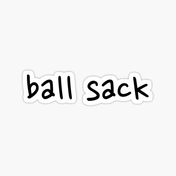 "ball sack simple logo" Sticker for Sale by BrianaT-shirts | Redbubble
