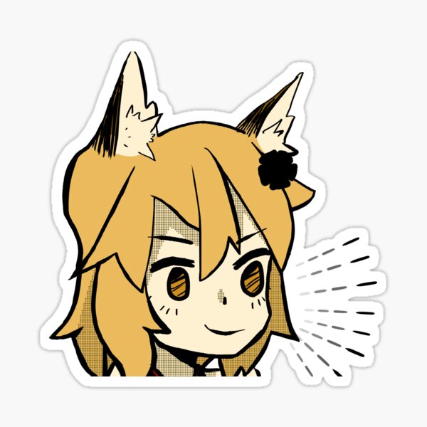 "Senko San Satisfied" Sticker for Sale by LeggoMyEggochi | Redbubble