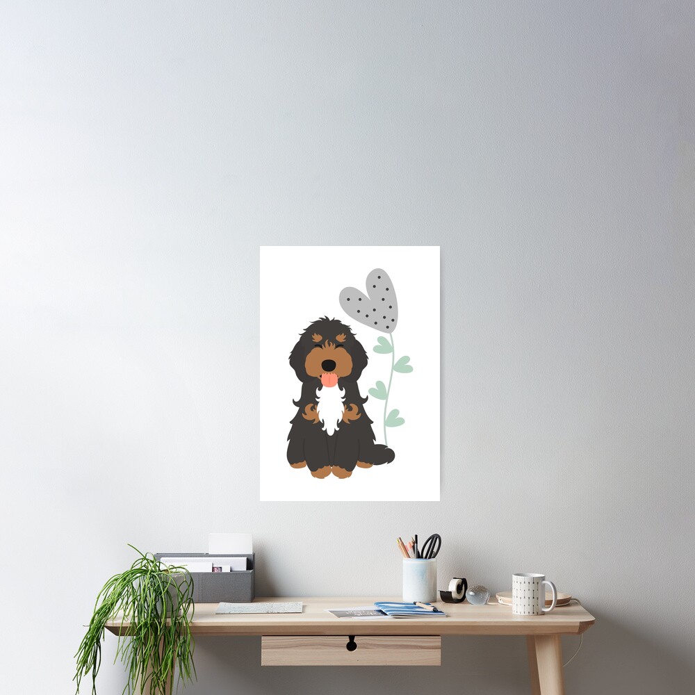 "Love Black and Tan Tricolor Cockapoo Cavapoo Cavoodle" Poster for Sale ...