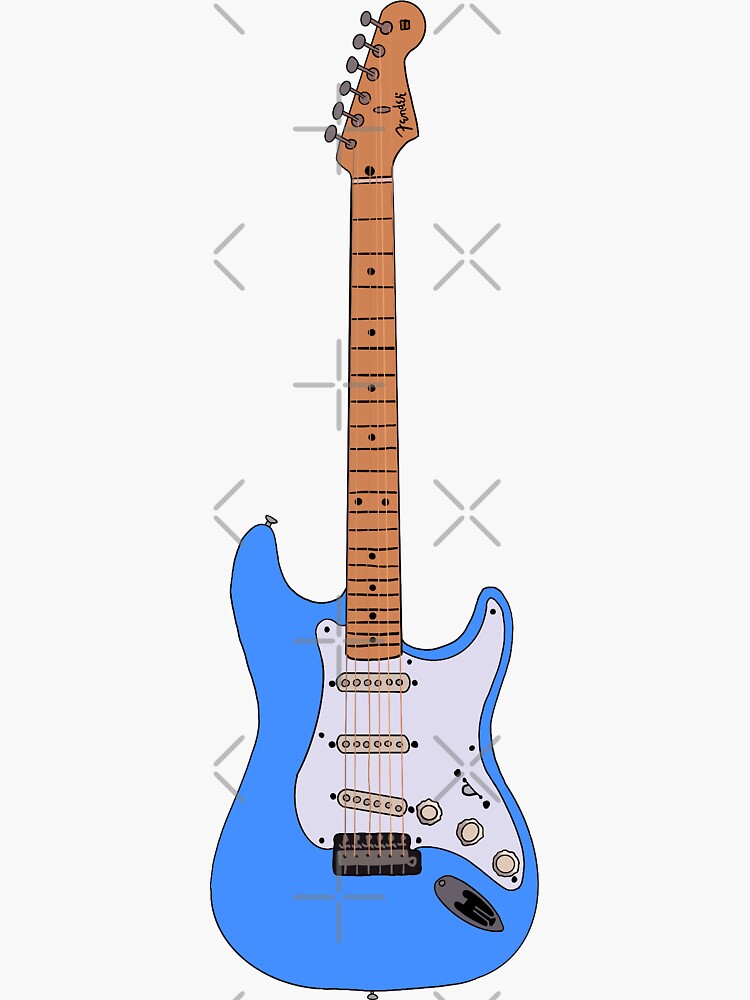 "Guitar" Sticker by samhn19 | Redbubble
