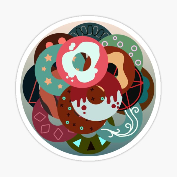 Pegatina «Noche en el bosque-Donut Wolf Donuts» de SisterStories ...