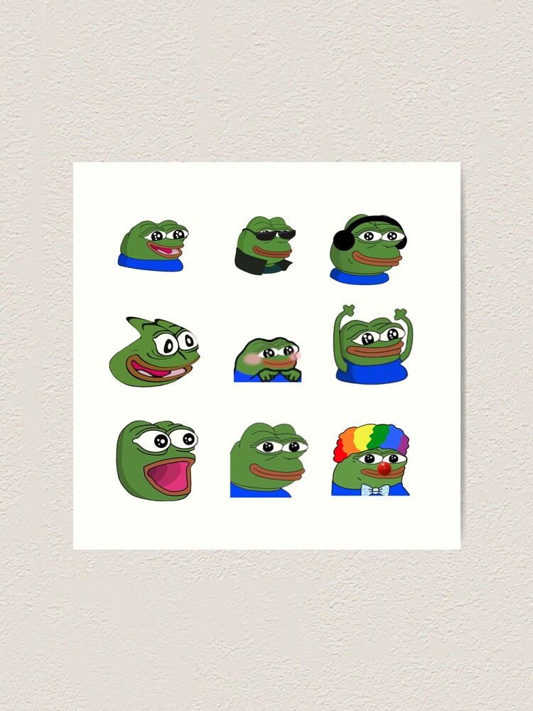 "Peepo Emotes" Art Print by mrlazypl | Redbubble