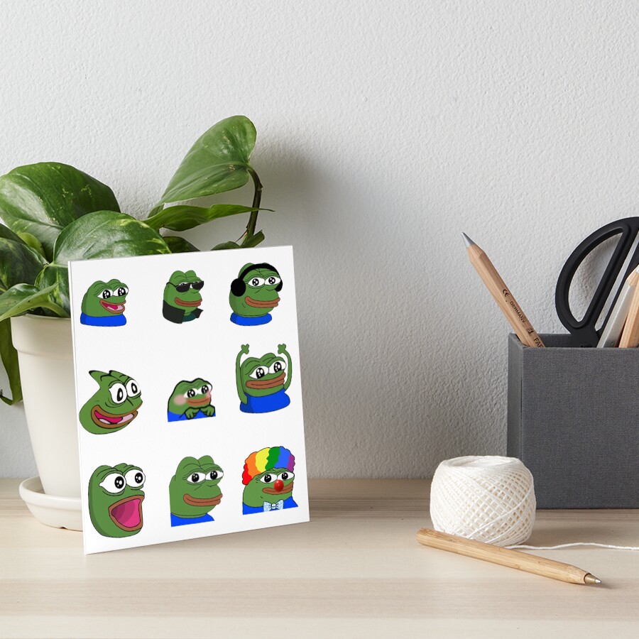"Peepo Emotes" Art Board Print by mrlazypl | Redbubble