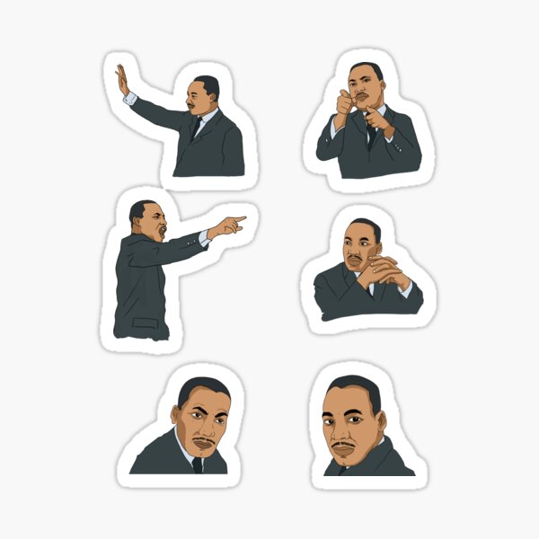 "Martin Luther King Jr" Sticker for Sale by Nitiwut Onlamai | Redbubble