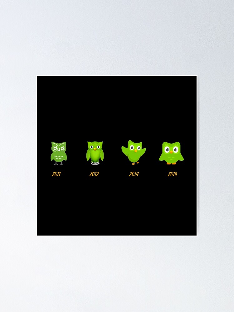 "Duolingo evolution" Poster by GoldenQuotes | Redbubble