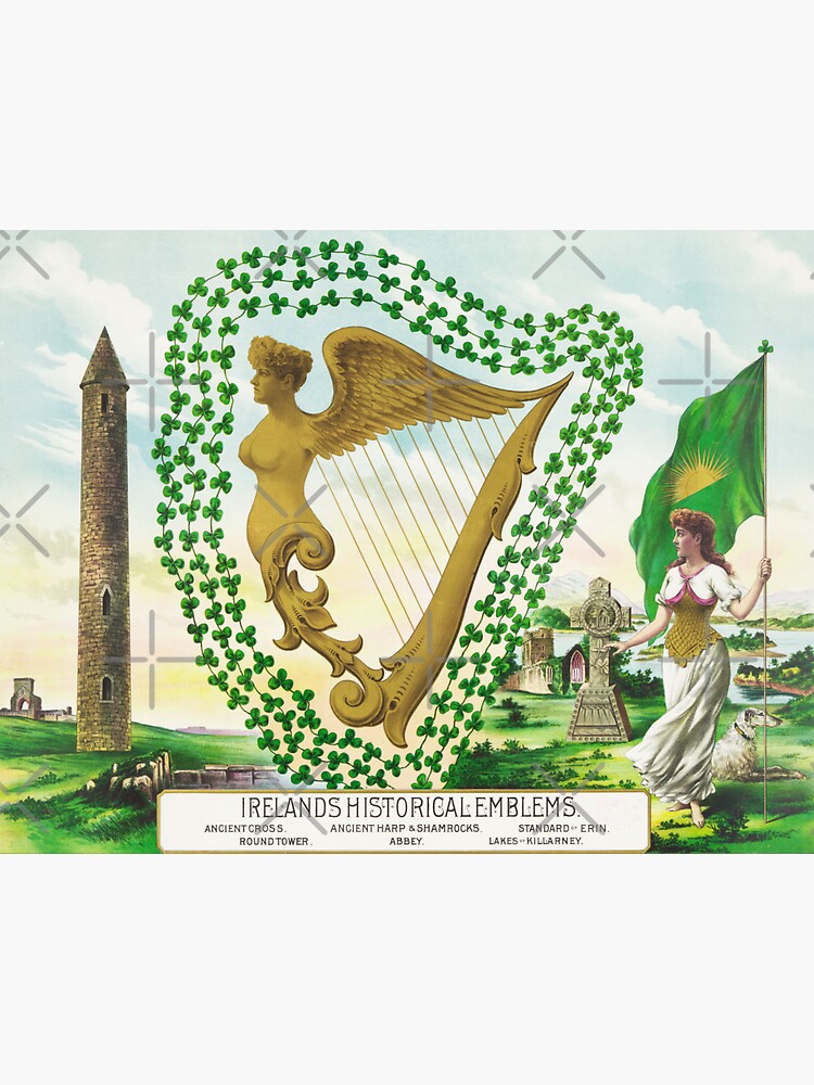 "Irish Historical Emblems" Sticker for Sale by ValhallaViking | Redbubble