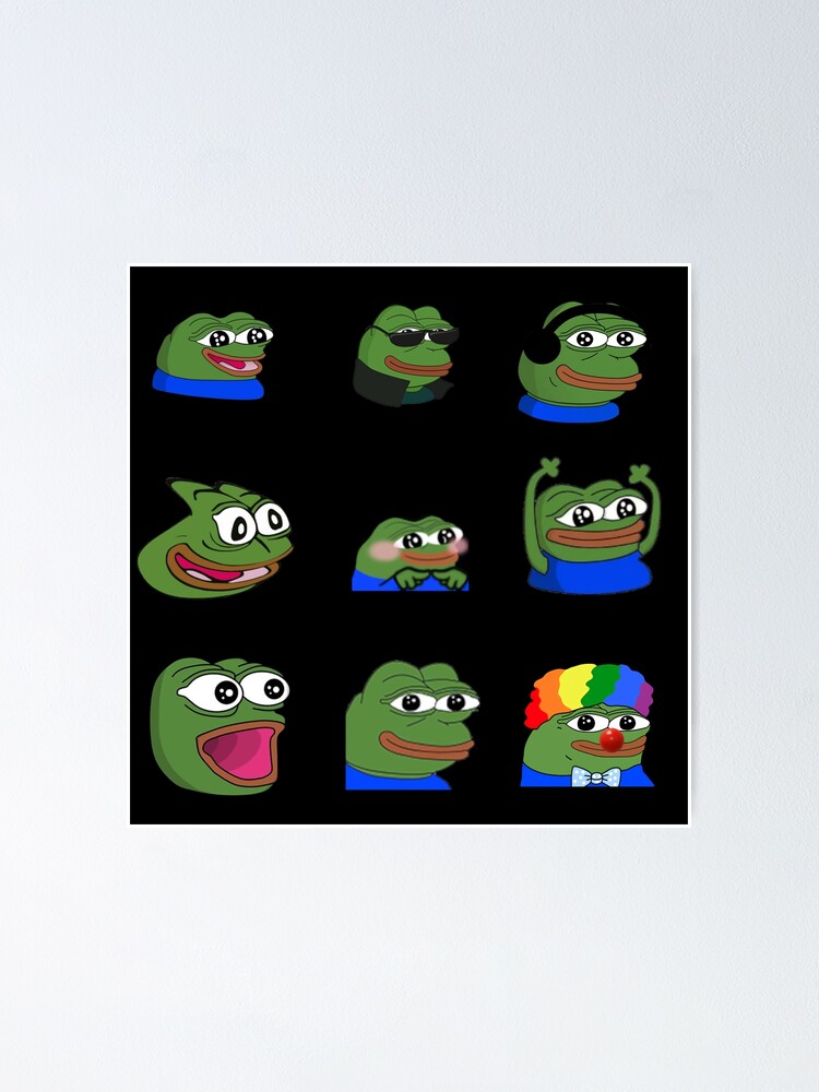Póster «Emotes de Peepo (negro)» de mrlazypl | Redbubble