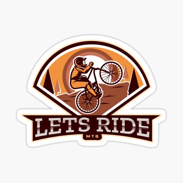 "Lets ride mtb freeride" Sticker by DARBOL-DESIGN | Redbubble
