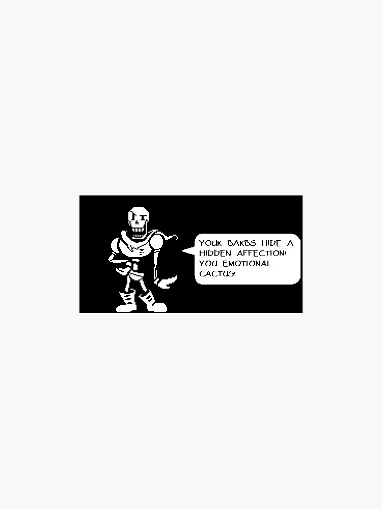 "Undertale - Papyrus speaking" Sticker for Sale by Gabbo | Redbubble