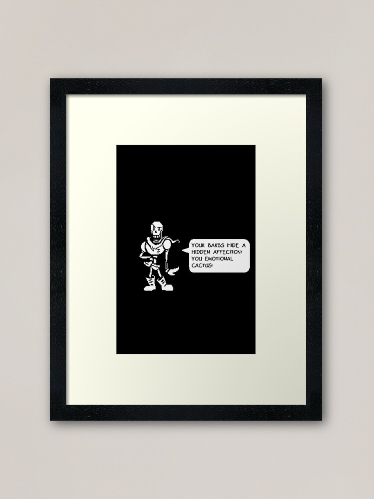 "Undertale - Papyrus speaking" Framed Art Print by Gabbo | Redbubble