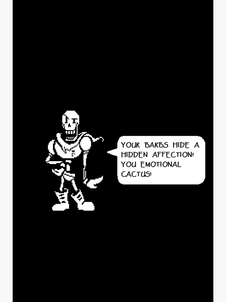 "Undertale - Papyrus speaking" Framed Art Print by Gabbo | Redbubble