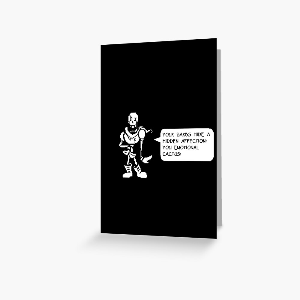 "Undertale - Papyrus speaking" Greeting Card for Sale by Gabbo | Redbubble