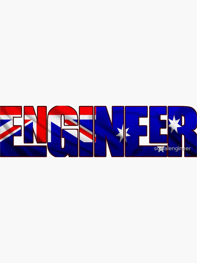 "Australian Engineer" Sticker by socialengineer | Redbubble