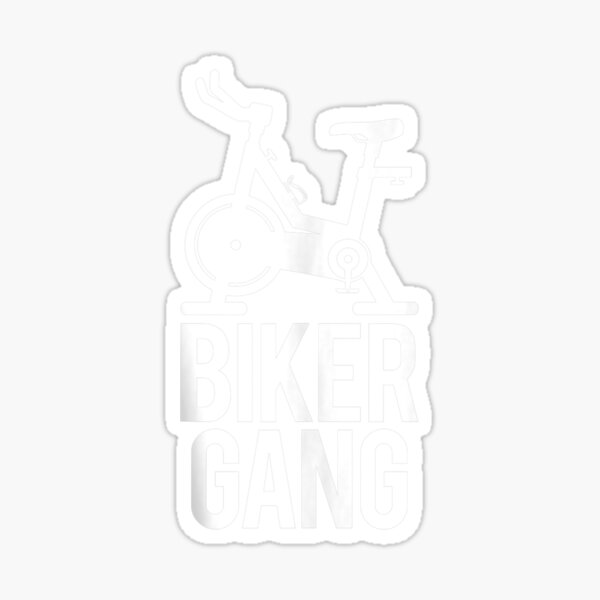 "Biker Gang Funny Spin Saying Gym Workout Spinning" Sticker for Sale by ...