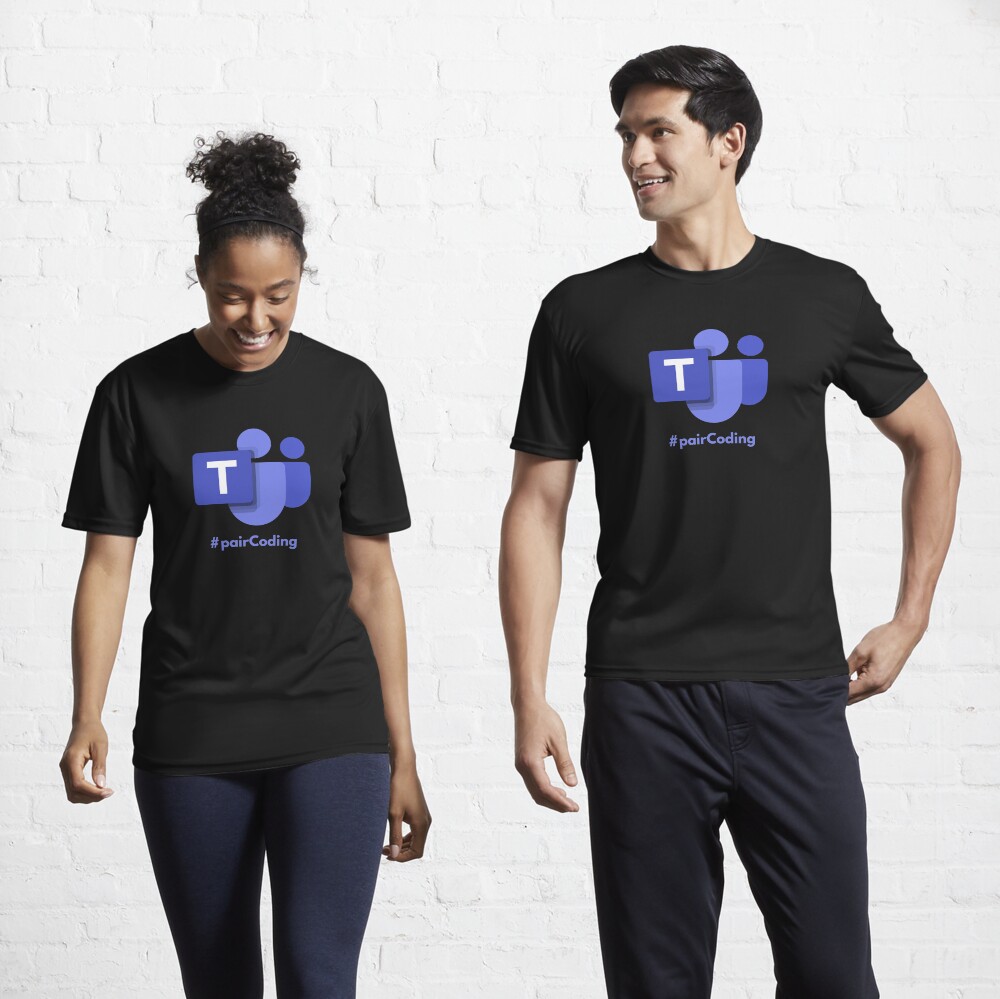 "Microsoft Teams Pair Coding" Active T-Shirt for Sale by DevGoodies ...