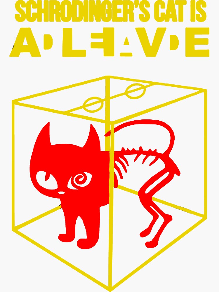 "Shrodinger'cat" Sticker for Sale by DrTigrou | Redbubble