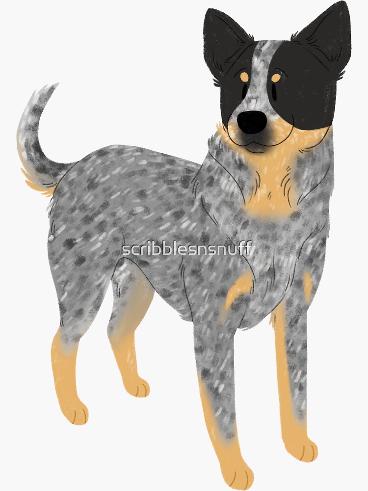 "Full Mask Blue Heeler" Sticker for Sale by k-sea | Redbubble