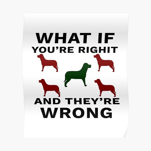 "What If You're Right And They're Wrong" Poster by YassOne | Redbubble