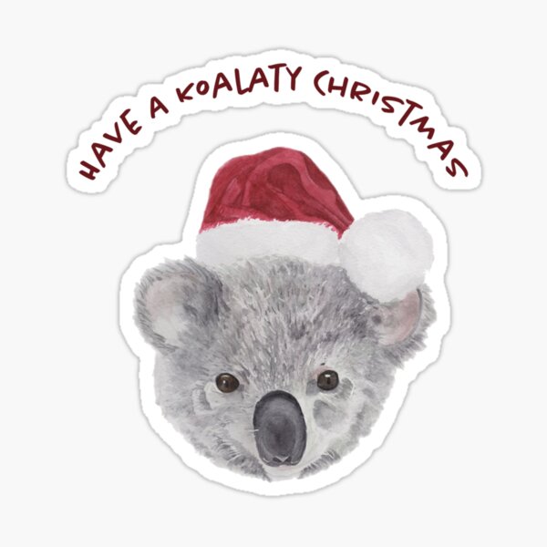 " Have a KOALITY Christmas" Sticker for Sale by kamaldc | Redbubble