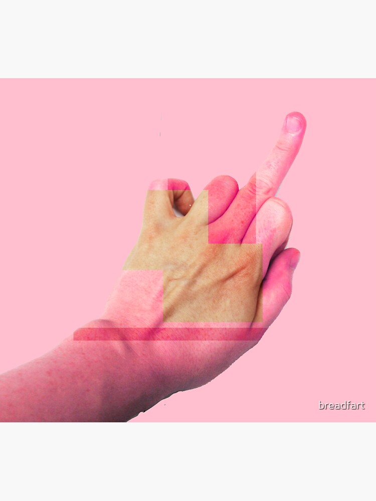 "Pink Handed" Sticker by breadfart | Redbubble