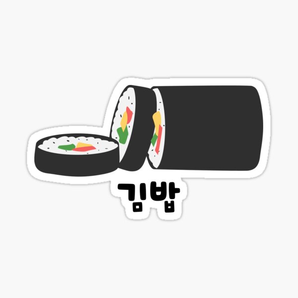 "Kimbap 김밥 Korean dish" Sticker for Sale by kculturefan | Redbubble