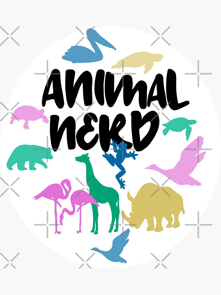 "Animal nerd" Sticker for Sale by thezoogirl | Redbubble