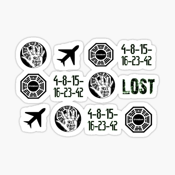 "Lost-symbols" Sticker for Sale by KikkaT | Redbubble
