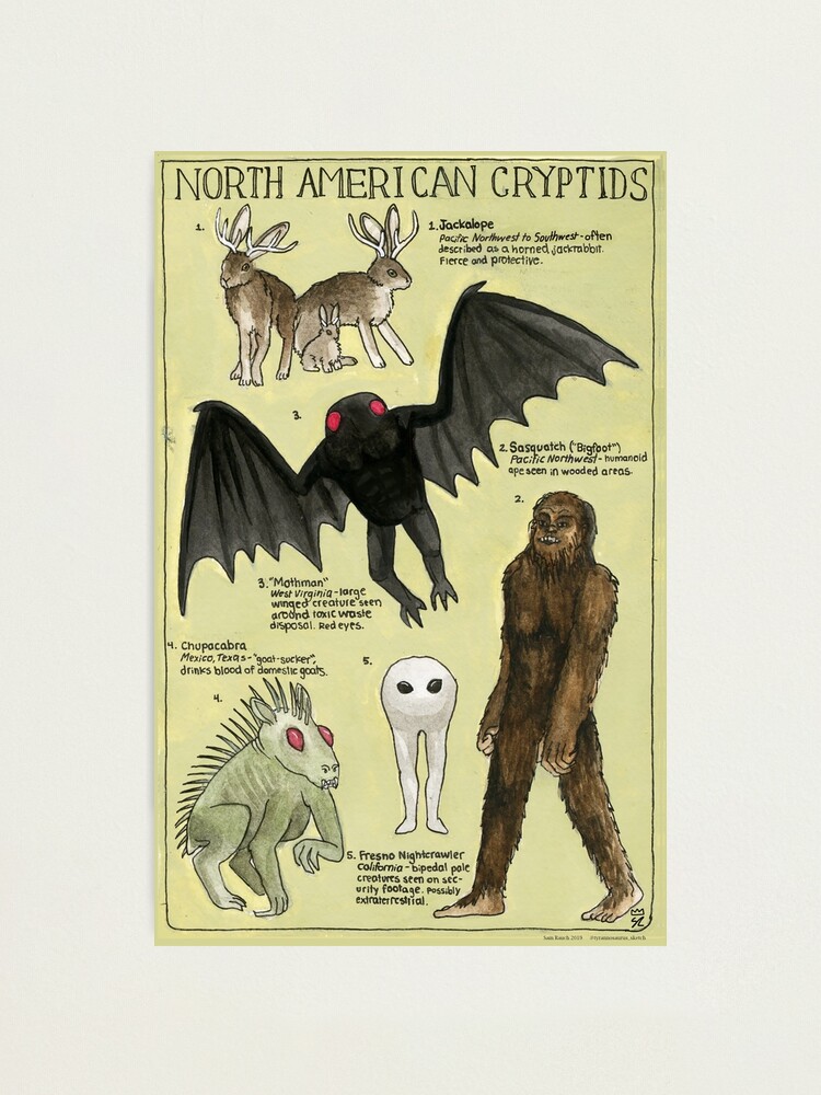 "North American Cryptids" Photographic Print for Sale by SamRauch ...