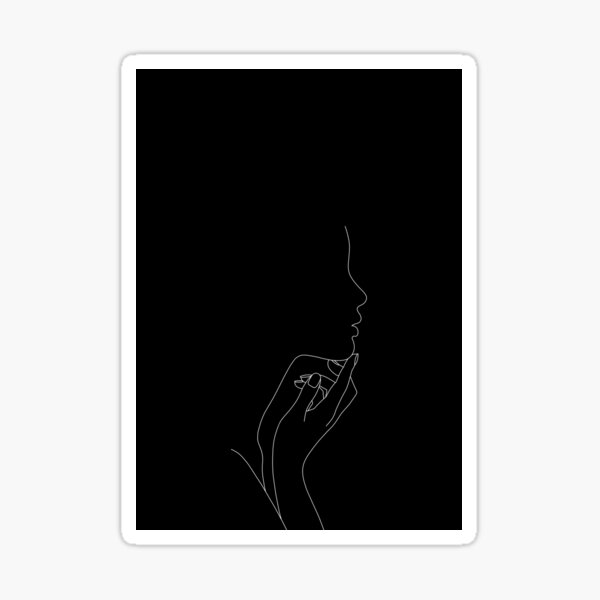 "Simple profile illustration - Jemma" Sticker for Sale by ...