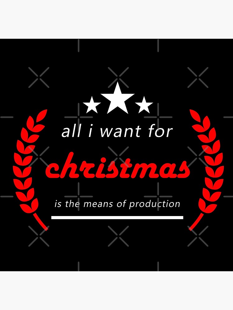 Text "All i want for christmas is the means of production" Premium ...