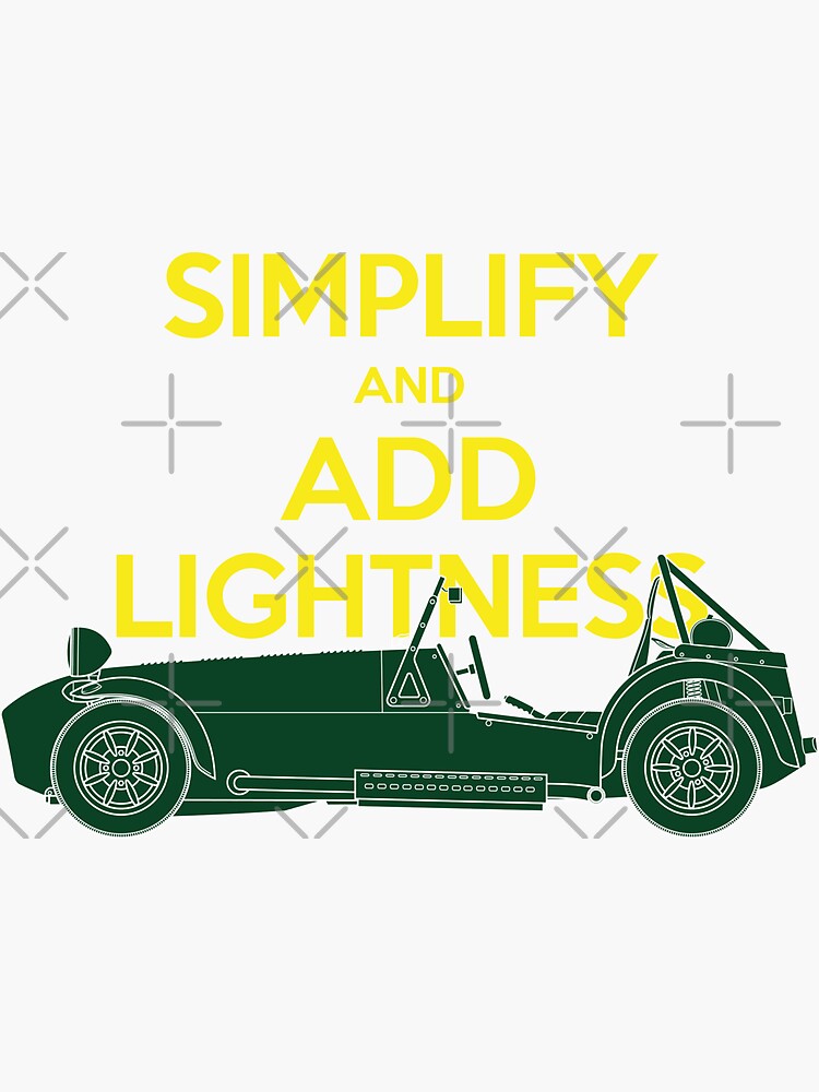 "Simplify & Add Lightness" Sticker for Sale by HubcapsDogviews | Redbubble