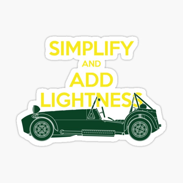 "Simplify & Add Lightness" Sticker for Sale by HubcapsDogviews | Redbubble