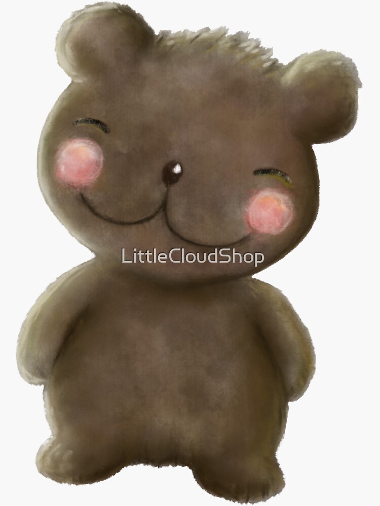 "Wee Teddy" Sticker for Sale by LittleCloudShop | Redbubble