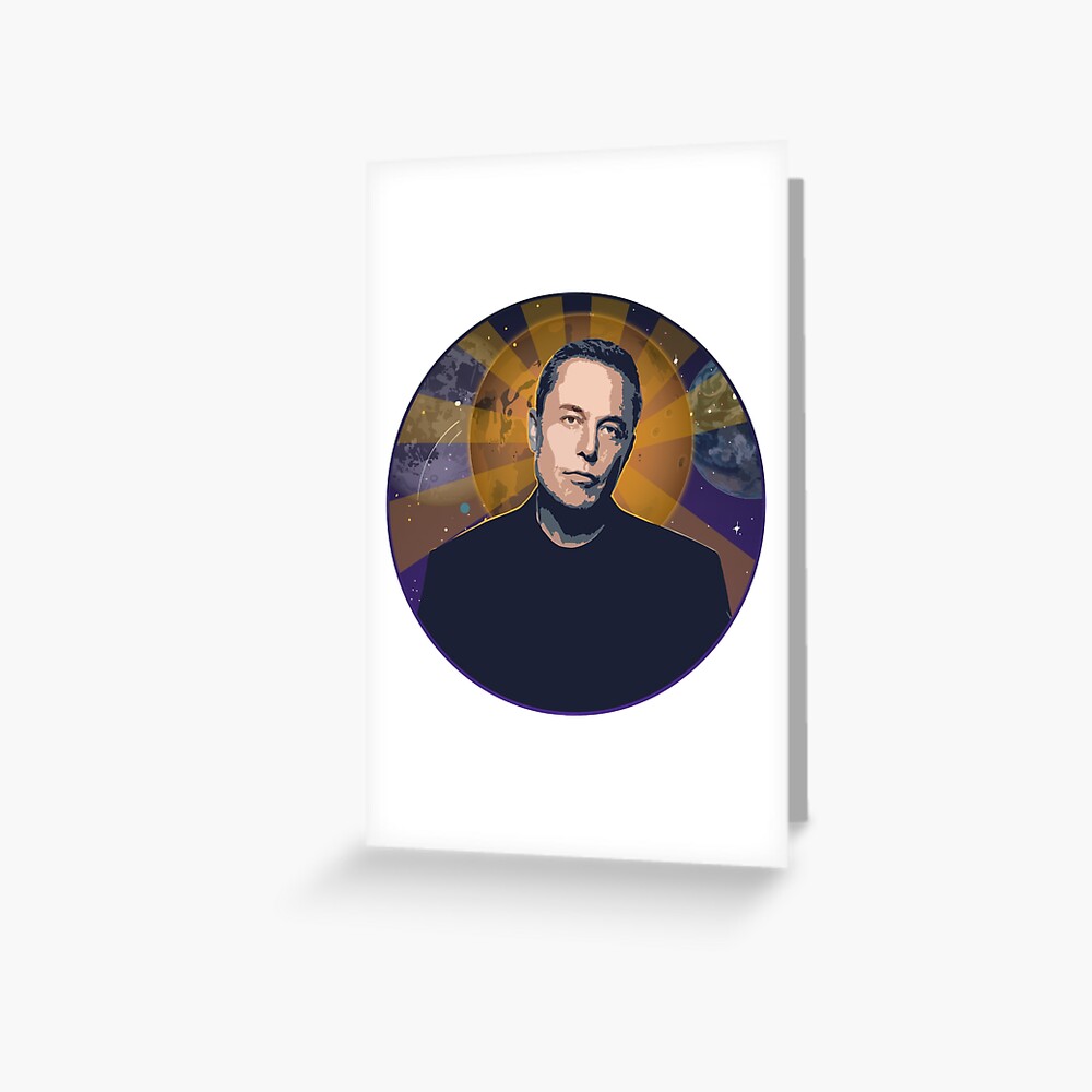 "Elon Musk Jesus" Greeting Card by INTRAVALLEY | Redbubble