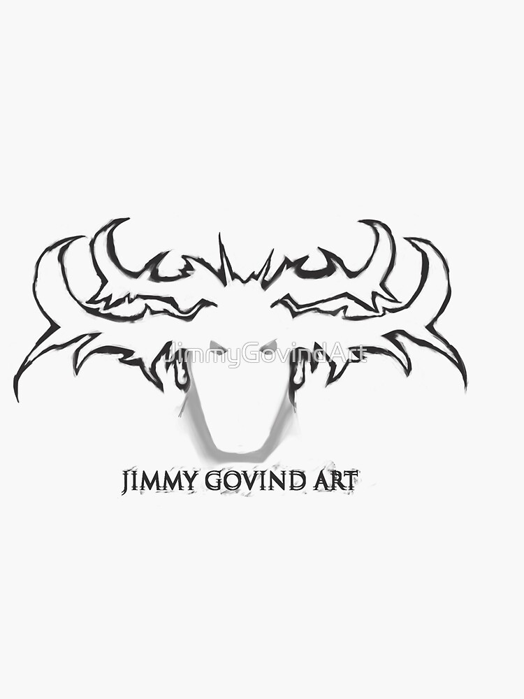 "Jimmy Govind Art Logo Design White" Sticker by JimmyGovindArt | Redbubble