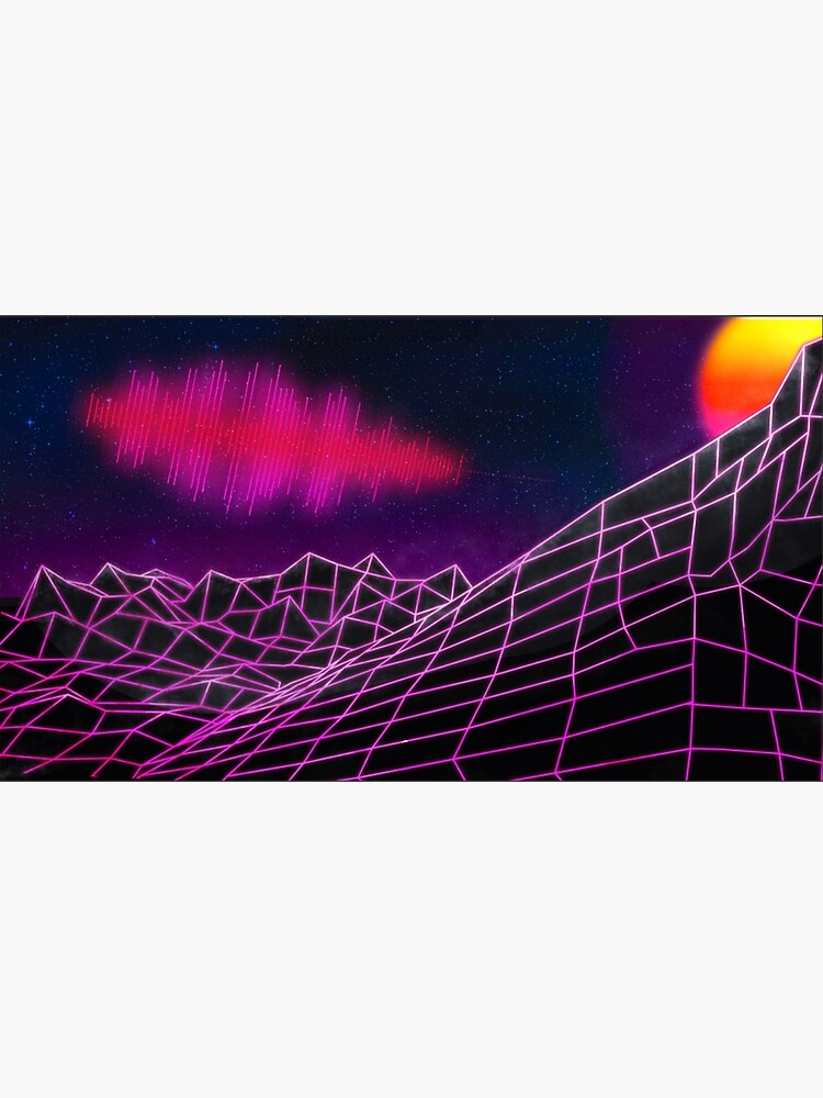 "Synthwave mountain scape" Poster by HawkFanDecor | Redbubble