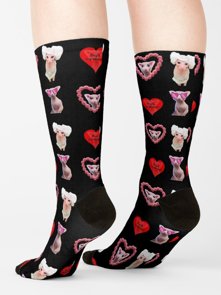 "Bingus Sphynx Cat Pack" Socks by cannevas | Redbubble